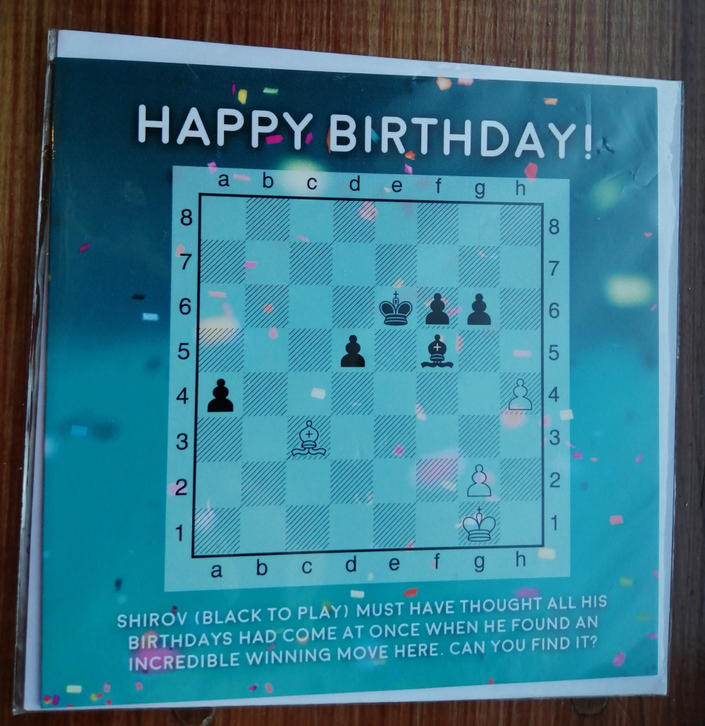 Chess birthday card (design 1) - Steel City Press