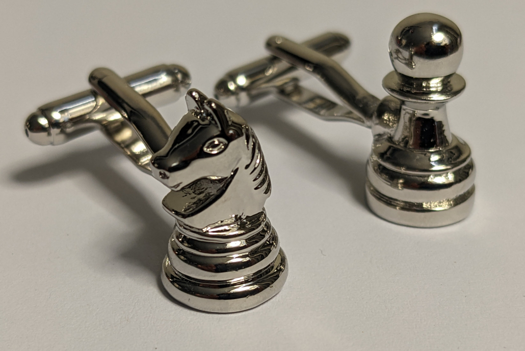 Chess piece cufflinks - Steel City Press