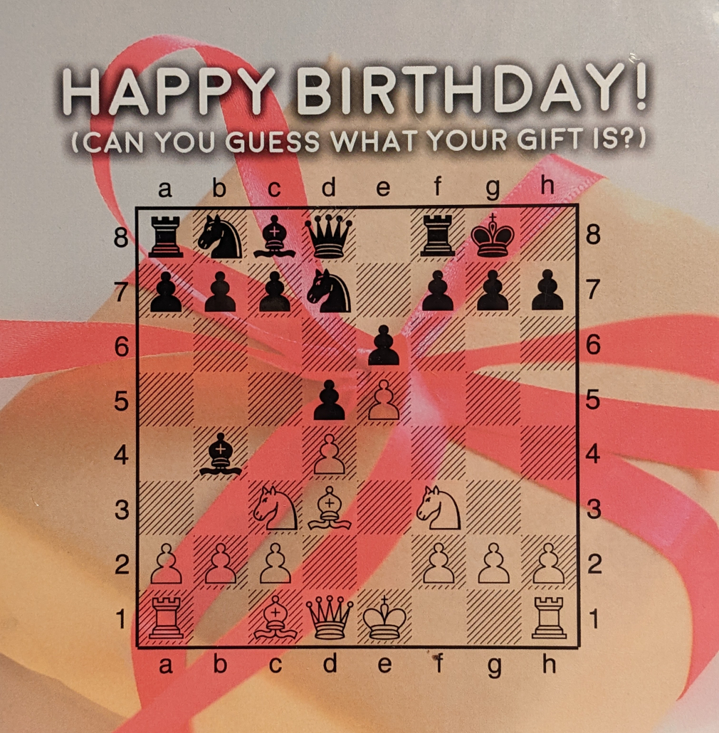Chess birthday card (design 2) - Steel City Press