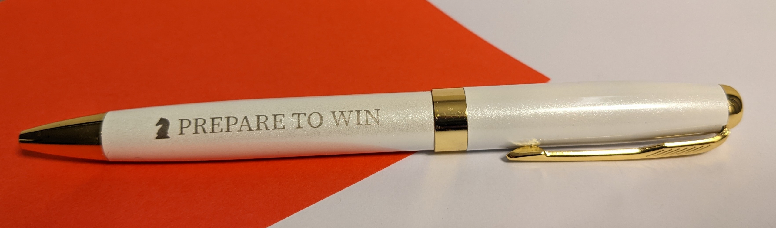 Prepare To Win pen (white) - Steel City Press